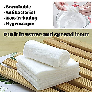 HI FINE CARE Compressed Towels Portable Disposable Compressed Cotton Coin Tissue Towel for Travel, Camping, Hiking, Sport, Beauty Salon, Home Hand Wipes 100Pcs (8.6in×9in)