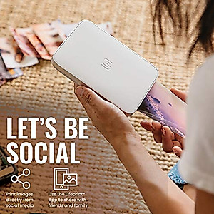 Lifeprint 3x4.5 Portable Photo and Video Printer for iPhone and Android. Make Your Photos Come to Life w/Augmented Reality - White