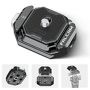 ULANZI F38 Multi-Hole Camera Quick Release Plate Kit, w 1/4" to 3/8" Screw Thread, Quick Release System QR Plate Camera Tripod Mount Adapter for Sony Canon Monopod DSLR Stabilizer Slider DJI
