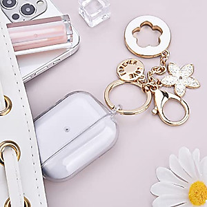 VISOOM Clear Case for Airpods Pro 2nd Generation - Airpods Pro 2 Cases Cover with Lanyard Women Soft TPU iPod Pro 2 Earbuds Wireless Charging Case Girl Bling Keychain for Apple Airpod Gen Pro 2