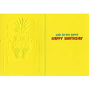 Avanti Press Cool Pineapple in Lawn Chair Funny : Humorous A-Press Birthday Card for Him : Man