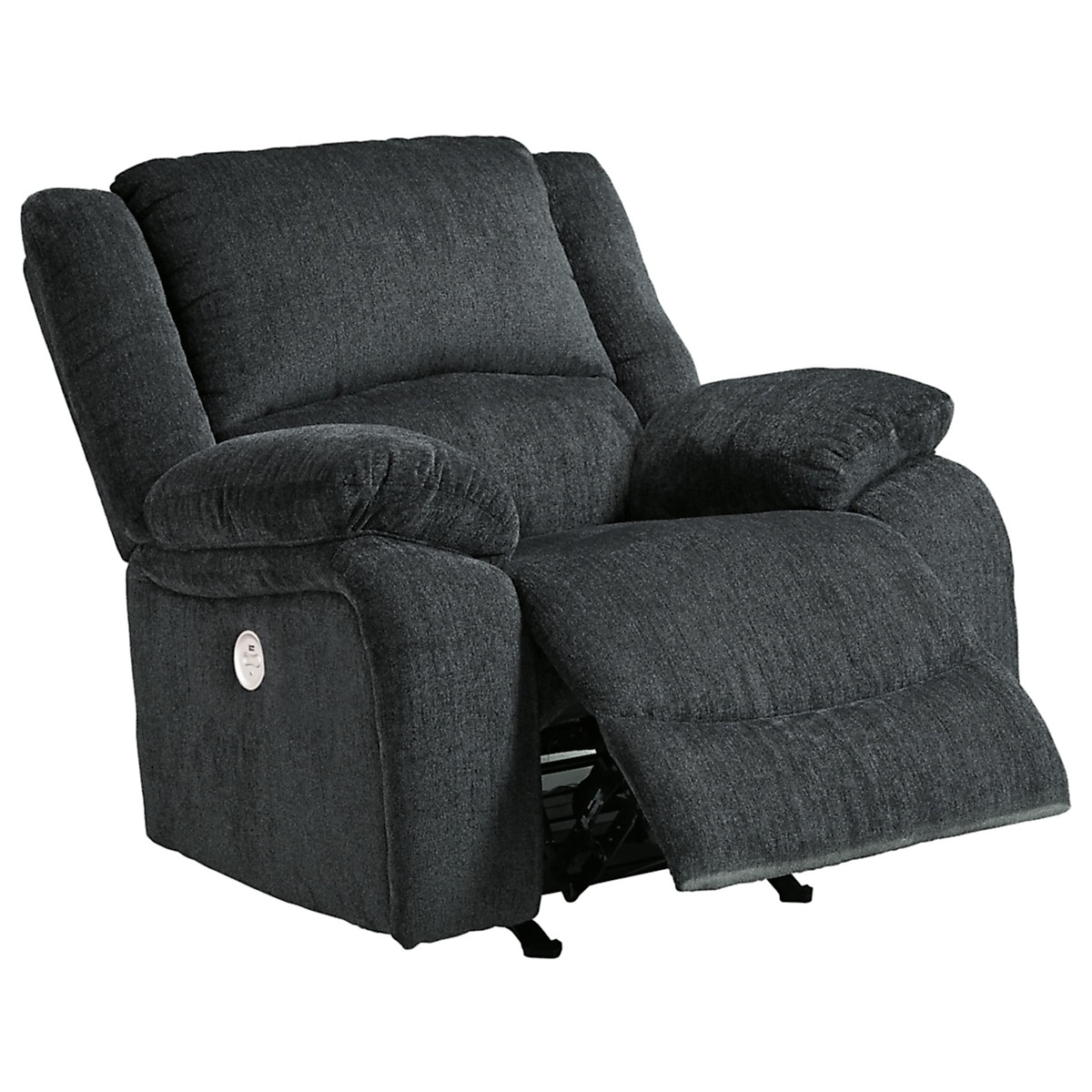 Signature Design by Ashley Draycoll Contemporary Power Rocker Recliner, Dark Gray