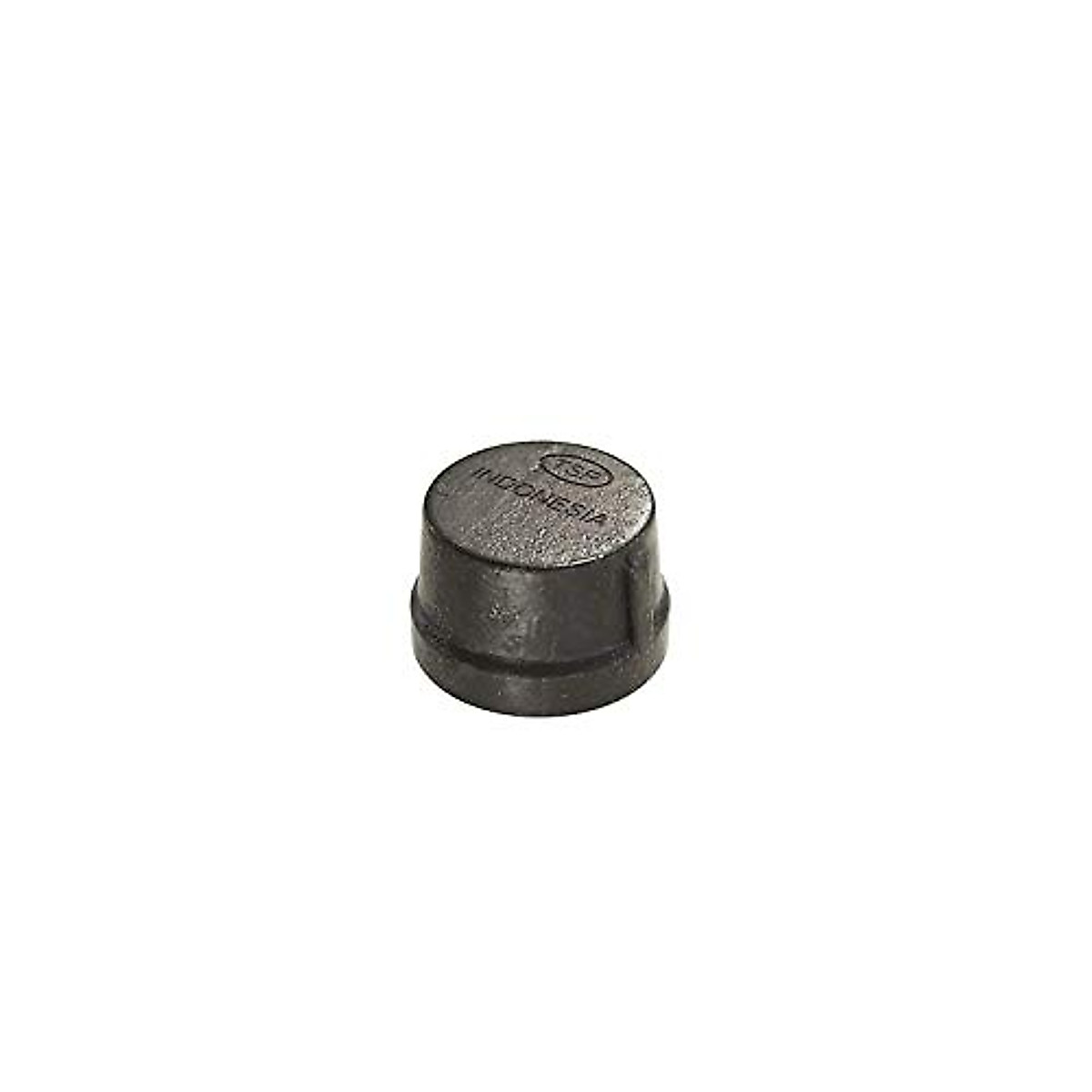 Black Iron Malleable Pipe Cap Fittings 1/2 Inch Threaded Pipes Nipples Caps - DIY Pipe Furniture - Industrial Piping - Plumbing Supplies 10 Pack