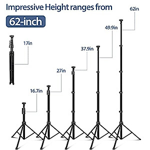 Aureday 12'' Selfie Ring Light with Tripod Stand and Phone Holder, LED Lighting with Phone Stand for Video Recording, Compatible with Cell Phone, Cameras and webcams