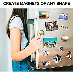Magnetic Sheets with Adhesive Backing - Each 4" x 6" - Flexible Magnetic Paper with Strong Self Adhesive - Sticky Magnet Sheets for Photo and Picture Magnets, Stickers and Other Craft Magnets