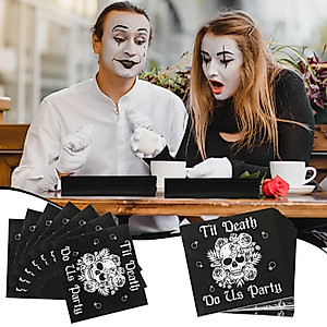 Geyoga 50 Pcs Til Death Do Us Party Napkins Gothic Bachelorette Bridal Shower Party Supplies Napkins Halloween Bachelorette Wedding Engagement Supplies Til Death Do Us Party Bachelorette Supplies