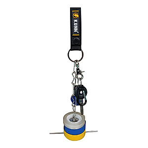 KUNN Electrical Tape Holder,Dual-Use Tape Thong,Enhanced Fast Tape Holder Chain for Tool Belt with Keyring,Snap Loop and Button(1Pack,Black)