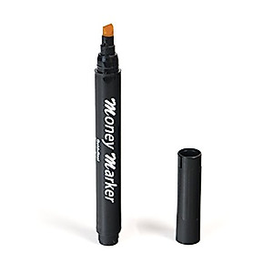 Money Marker (5 Counterfeit Pens) - Counterfeit Bill Detector Pen with Upgraded Chisel Tip - Detect Fake Counterfit Bills, Universal False Currency Pen Detector Pack