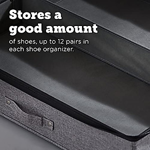 storageLAB Underbed Storage Containers, Storage Bin for Clothes, Blankets, Shoes and Pillows (1 Piece with Wheels and Lid)