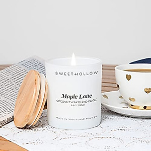 Maple Latte Scented Candle | Coffee Candle | Highly Scented & Long Lasting Coconut Wax Luxury Candle | Medium | SweetHollow