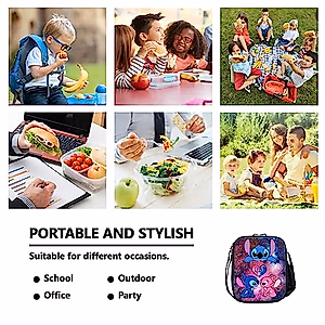 CATTARO 3PCS Cartoon Backpack Set Lightweight Anime Multipurpose Backpack with Lunch Bag Pencil Case Color1