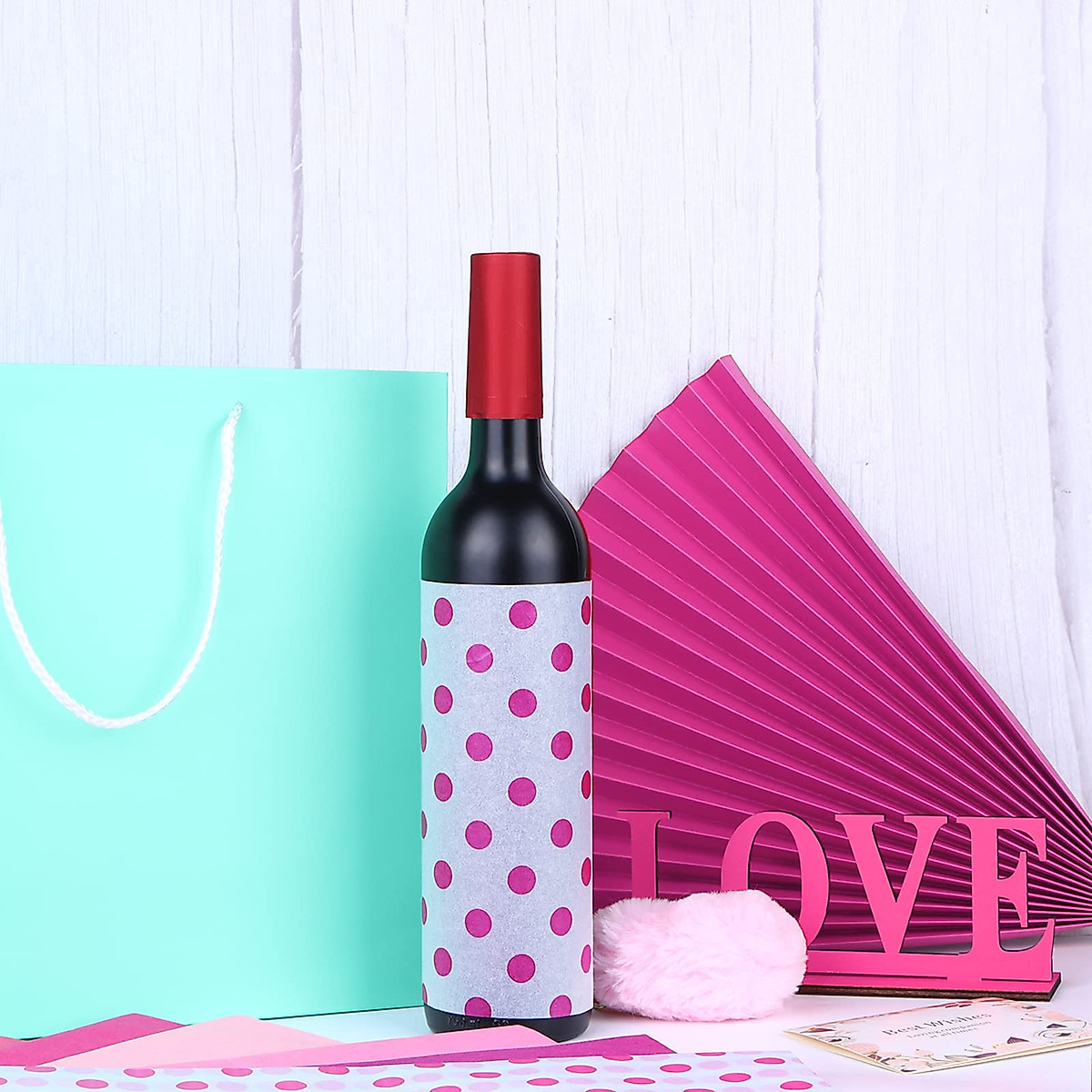 60 Sheets Rose Pink Tissue Paper Bulk, Huge Size Metallic Tissue Paper with Polka Dot for Valentine Mother’s Day Gift Wrapping Gift Bags Wedding Birthday Party DIY Art Craft Decoration, 20 x 30 in