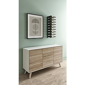 VintageView W Series (3 Ft) - 27 Bottle Wall Mounted Wine Rack (Satin Black) Stylish Modern Wine Storage with Label Forward Design