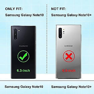 LeYi for Samsung Note 10 Case: Galaxy Note 10 Phone Case with [2 Pack] Camera Lens Protector, Military-Grade Shockproof Protective Case with Metal Ring Kickstand for Samsung Note 10, Black