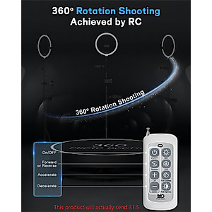 HOGSITY 360 Photo Booth Machine for Parties for 1-3 PPL,with APP,Wireless Light Strip,Custom Logo&Parts Replace,360 Camera Booth Auto Spin w/Ring Light&Flight Case for Slow Motion Etc.27