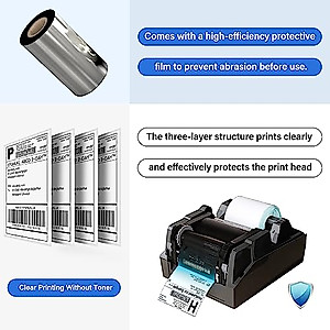 4.33" x 1476' (110mm X 450m) Thermal Transfer Wax Resin Ribbon for Label Tag Barcode Printing for Zebra,TEC,DATAMAX,etc