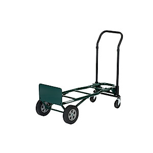 Harper Trucks Quick Change 4-in-1 Convertible Hand Truck, Continuous Handle, 8" Solid Rubber Wheels