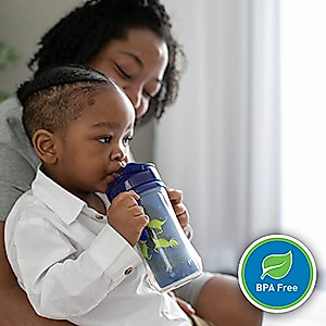 Dr. Brown's Milestones Insulated Sippy Cup with Straw and Handles - Blue - 10oz - 2-Pack - 12m+