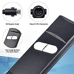 Lift Chair 2 Button 5 pin Hand Controller, Sopito Power Recliner Replacement Button (up/Down) for Okin Lift Chair Power Recliner