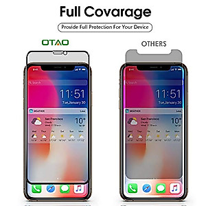 OTAO Privacy Screen Protector for iPhone 11 Pro Max/iPhone Xs Max 6.5 Inch True 28°Anti Spy Tempered Glass Full-Coverage (2-pack)