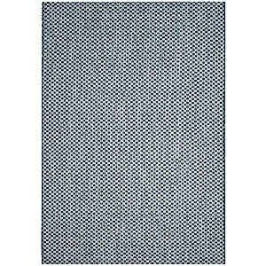 SAFAVIEH Courtyard Collection 5'3" x 7'7" Blue/Light Grey CY8653 Indoor/ Outdoor Waterproof Easy-Cleaning Patio Backyard Mudroom Area-Rug