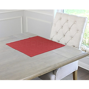 CleverDelights 20 Inch Red Burlap Squares - 4 Pack - Jute Burlap Fabric - Finished Edges - 20" x 20"