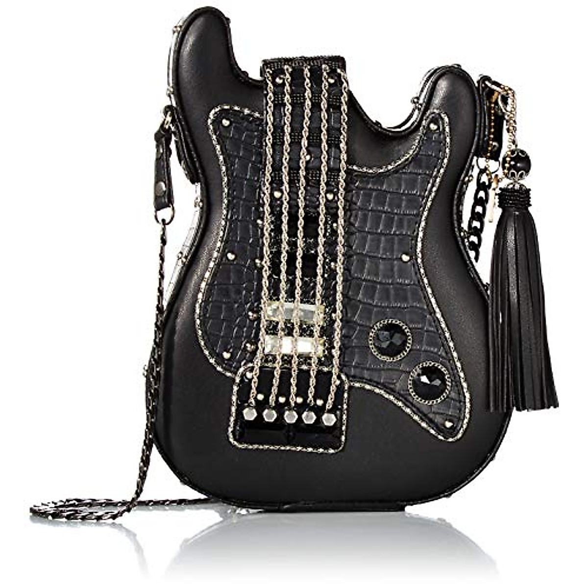 Mary Frances womens Turn It Up Crossbody Handbag, Black, One Size US