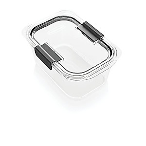 Rubbermaid Brilliance Food Storage Container, Medium Deep, 4.7 Cup, Clear 2024349
