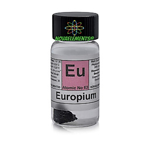 Europium Metal Element 63 Sample EU, Pure 1 gram Solid Piece 99,99% Inside Labeled Glass Vial