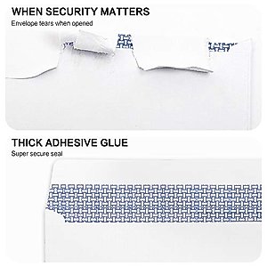 500#10 Single Left Window SELF Seal Security Envelopes, Designed for QuickBooks Invoices & Business Statements, Computer Printed Checks Peel and Seal Flap Number 10 Size 4-1/8 x 9-1/2 Inches, 24 LB