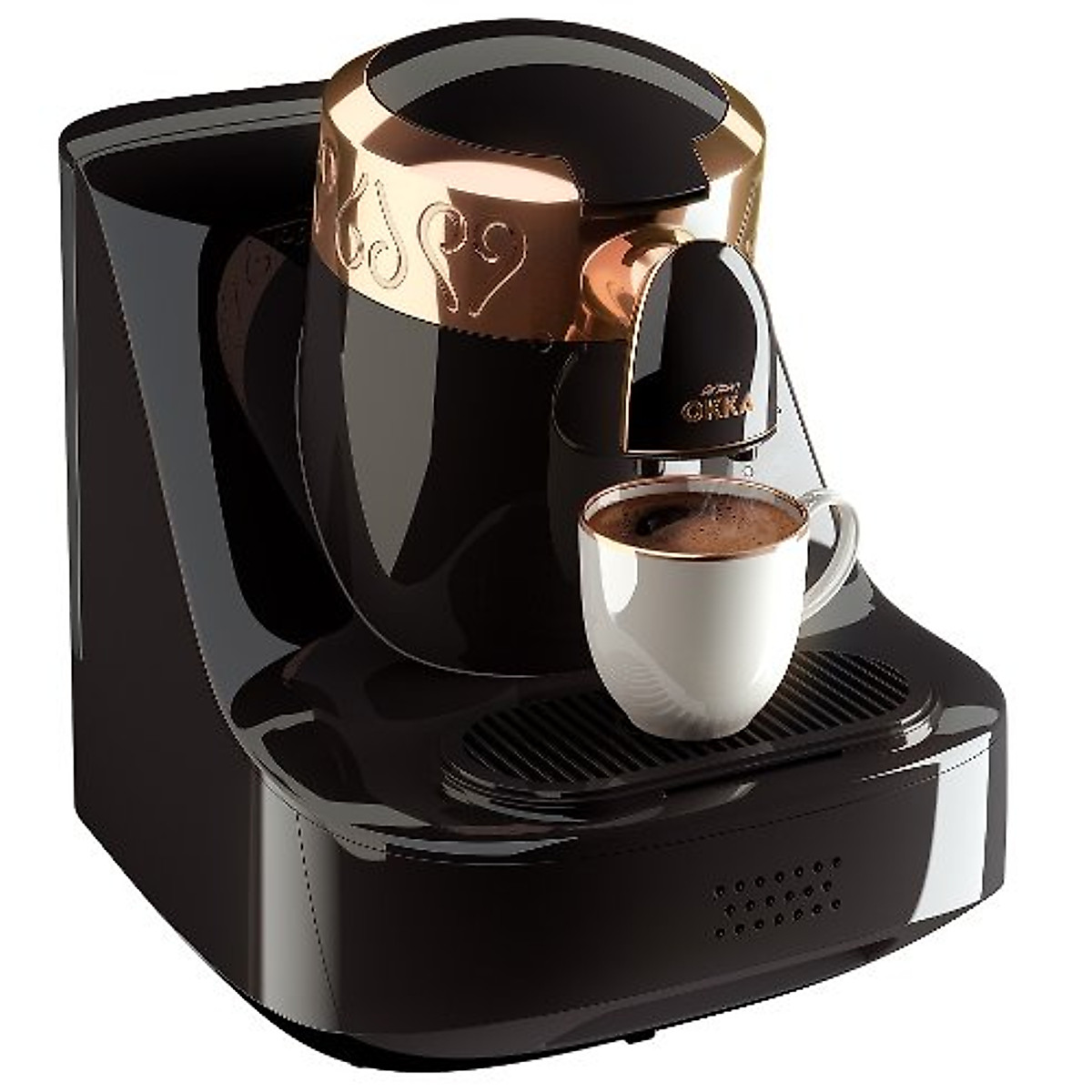 Arzum Okka Automatic Turkish/Greek Coffee Machine, USA 120V UL, Black/Copper (Gold)