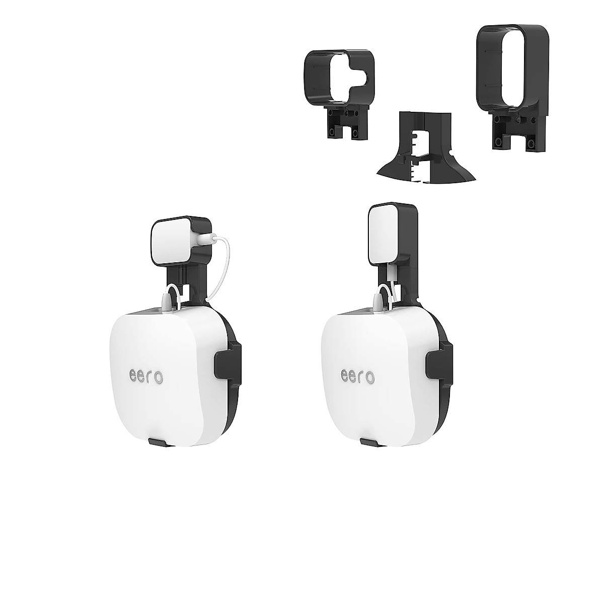 Simple and Sturdy Wall Mount for The Eero Pro 6 tri-Band mesh Wi-Fi 6 System, a Space-Saving Solution That ensures Clean Cable Management and Keeps Everything Neat and Tidy (Black)