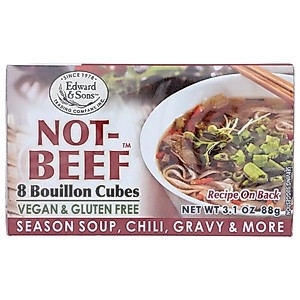 Edward & Sons Bouillon Cubes Not-Beef -- 3.1 oz - 2 pc