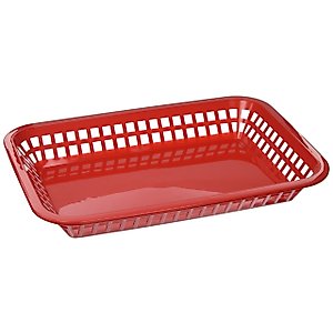 TableCraft 1079R 11-3/4" Red Mas Grande Platter Basket - Dozen