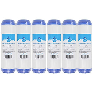 6-Pack Replacement for 3M Aqua-Pure SS4 EPE-316L Granular Activated Carbon Filter - Universal 10-inch Cartridge Compatible with 3M Aqua-Pure Whole House Filter Housing - Denali Pure Brand
