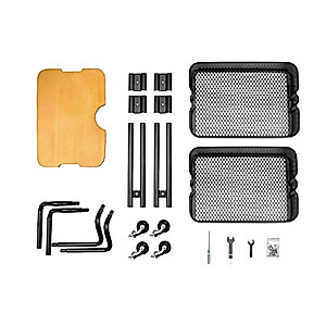 2 Tier Utility Cart，Metal Rolling Cart with Wheels and Cover for Office Home Kitchen Organization (Black-1, 2 Tier)