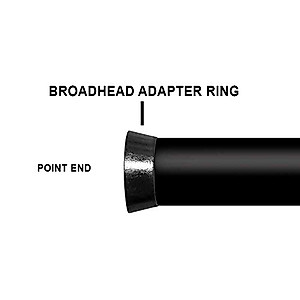 Easton BAR 6 - Broadhead Adapter Rings - Dozen, Black