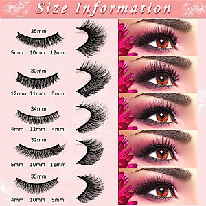 10 Pairs Self Adhesive Eyelashes Stable Non Slip False Lashes Waterproof Faux Reusable Eyelashes Dramatic No Glue Eyelashes Fluffy Stick on Eyelashes Mink Eyelashes Fake Eyelashes with Eyelash Tweezer