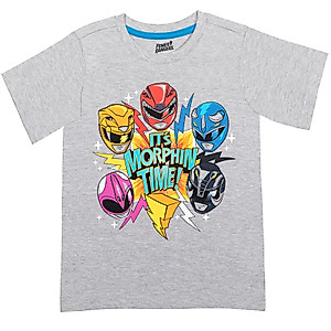 Power Rangers Toddler Boys 3 Pack Graphic T-Shirts Blue/Gray/Red 4T