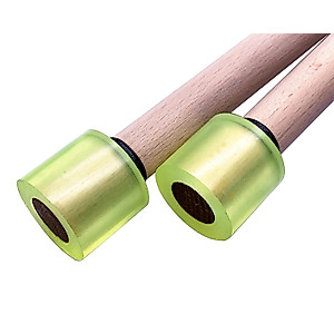 TUOREN Steel Drum Pan Mallets Sticks 13" Rubber Drumstick for Playing Tenor Steelpan, Steel Tongue Drum with Wooden Handle