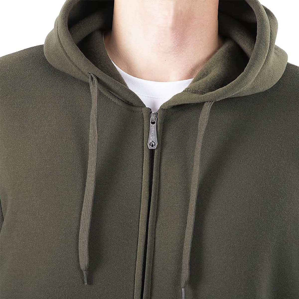 Gary Com Fleece Hoodies for Men Zipper Lightweight Spring Long Sleeve Active Mens Jackets Sports Full Zip Sweatshirts Military Green