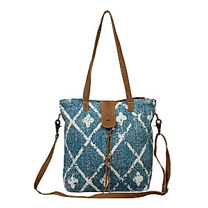 Myra Bag Beguile Shoulder Bag Upcycled Canvas, Rug & Leather S-2643