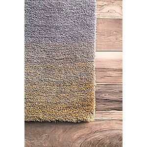 nuLOOM Handmade Ombre Shag Area Rug, 8x10, Yellow
