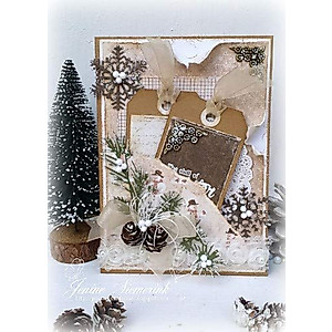 Sizzix Thinlits Die Set 661597, Holiday Greens, Mini by Tim Holtz, 11 Pack, One Size, Multi Color