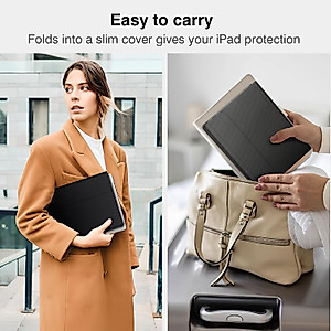 BLUTLOTUS for iPad 9th Generation Case with Keyboard 10.2 Inch - Backlit Wireless Detachable Folio Keyboard Cover with Pencil Holder for iPad 8th Gen/7th Gen/iPad Pro 10.5"/iPad Air 3rd Gen (Black)