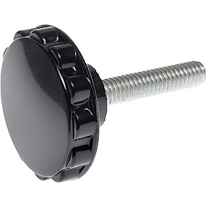 The Hillman Group Clamping Knob 1-1/2” Diameter x ¼”-20 Thread Male, 4-Count (Pack of 1), Black