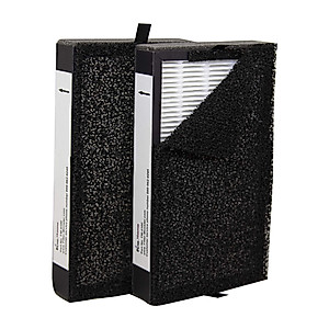 Filter-Monster True HEPA Replacement Filter Compatible with GermGuardian FLT4100 Filter E for AC4100 AC4150BL AC4150P AC4150BLCA AC4150PCA, 2 Pack