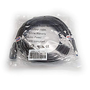 iMBAPrice USB 3.0 Extender - 15 Feet SuperSpeed USB 3.0 A Male to USB 3.0 A Female Extension Cable (Black)