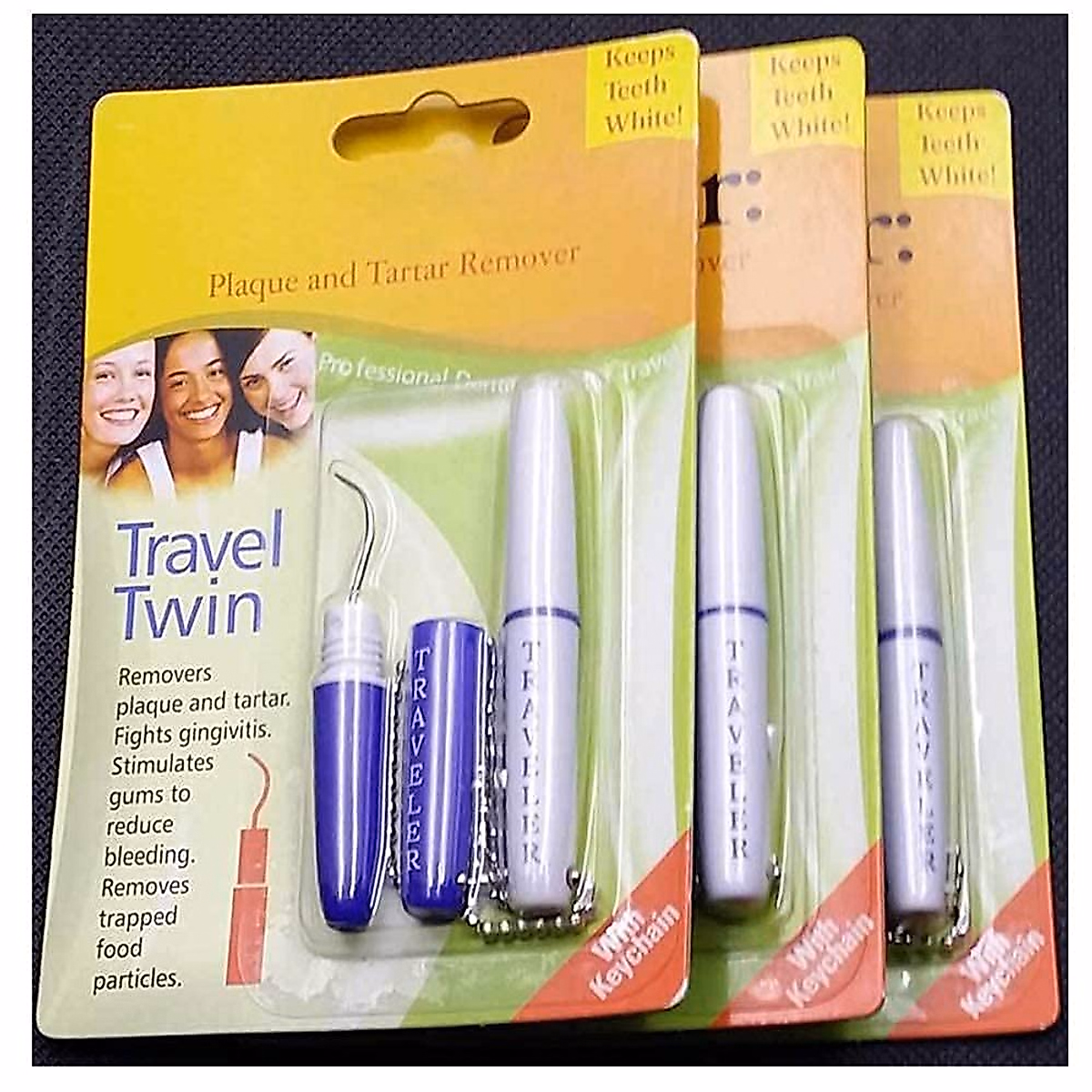 bonmall Portable Plaque and Tartar Remover Double Travel Tooth Stain Remover-Tooth Eraser Dental Teeth Kit Interdental Pick for Home Use & Outdoor