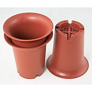 3 Round Cascade Plastic Bonsai, Succulent & Orchid Planter 4.25"x 4.25"x 4.5"